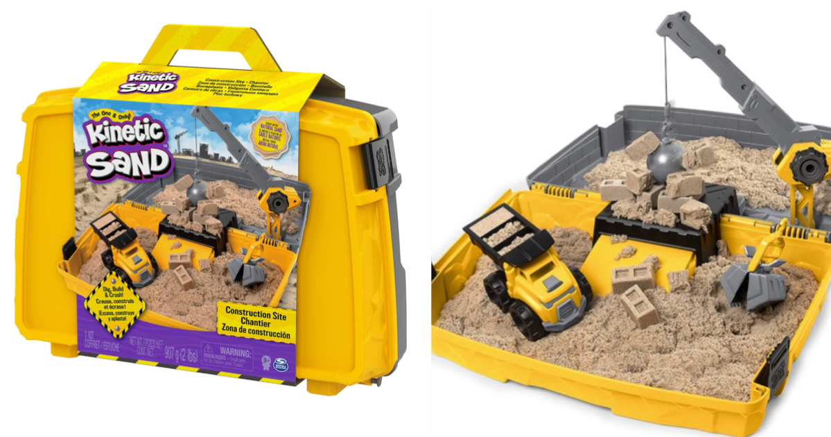 Kinetic Sand Construction Site Folding Sandbox - Mom Deals